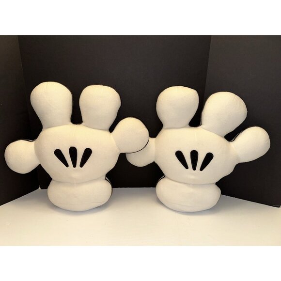 Disney | Bedding | Vintage Pair 8 Mickey Mouse Hand Pillows White Black ...